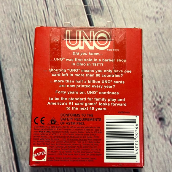 Mattel | Games | New Uno 4th Anniversery Edition Card Game Open Box But ...